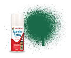 Humbrol 30 Dark Green Matte Acrylic Spray Paint 150ml